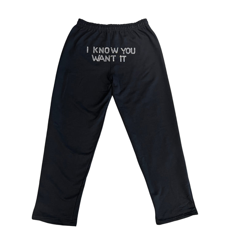 I Know You Want It Rhinestone Sweatpants – Nessa Barrett